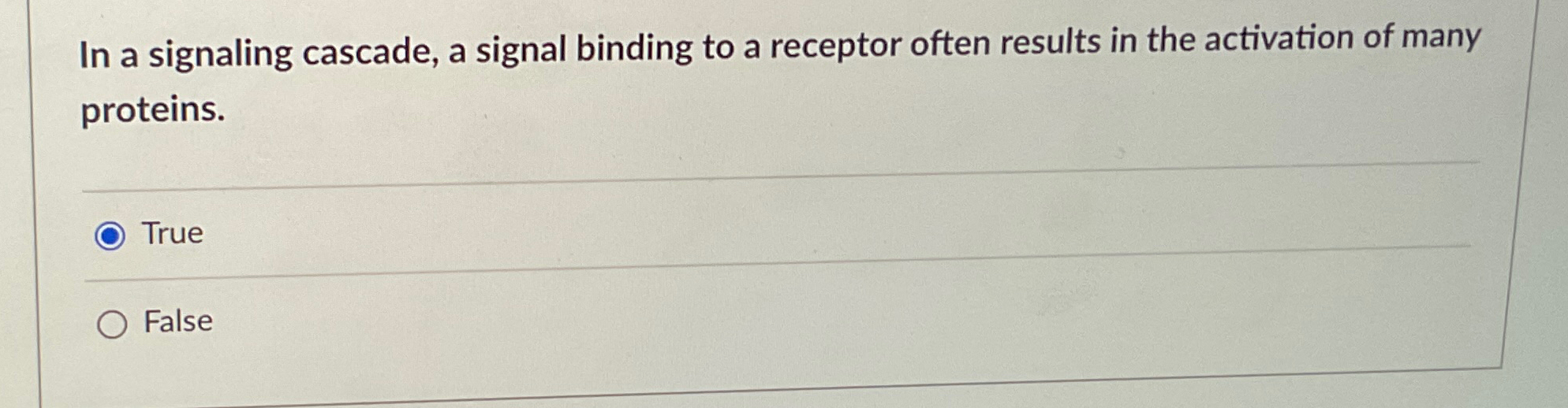 Solved In a signaling cascade, a signal binding to a | Chegg.com