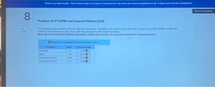 Solved Problem 12-17 CAPM and Expected Return (LO2) The | Chegg.com