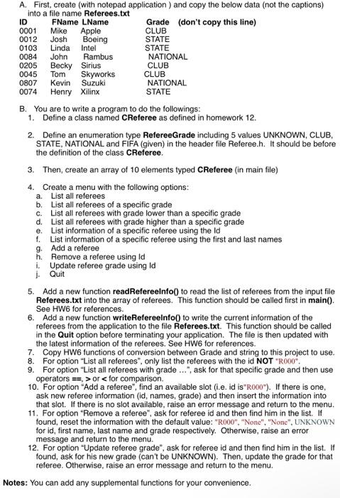 Solved A. First, create (with notepad application ) and copy | Chegg.com