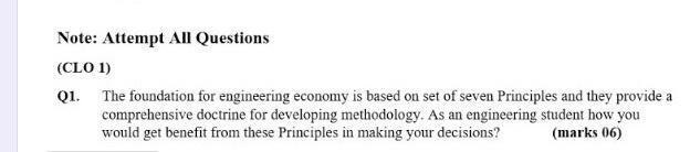 Solved Note: Attempt All Questions (CL01) Q1. The foundation | Chegg.com