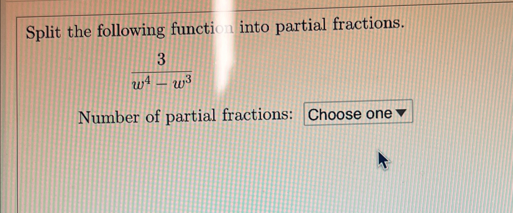 Solved Split the following function into partial | Chegg.com