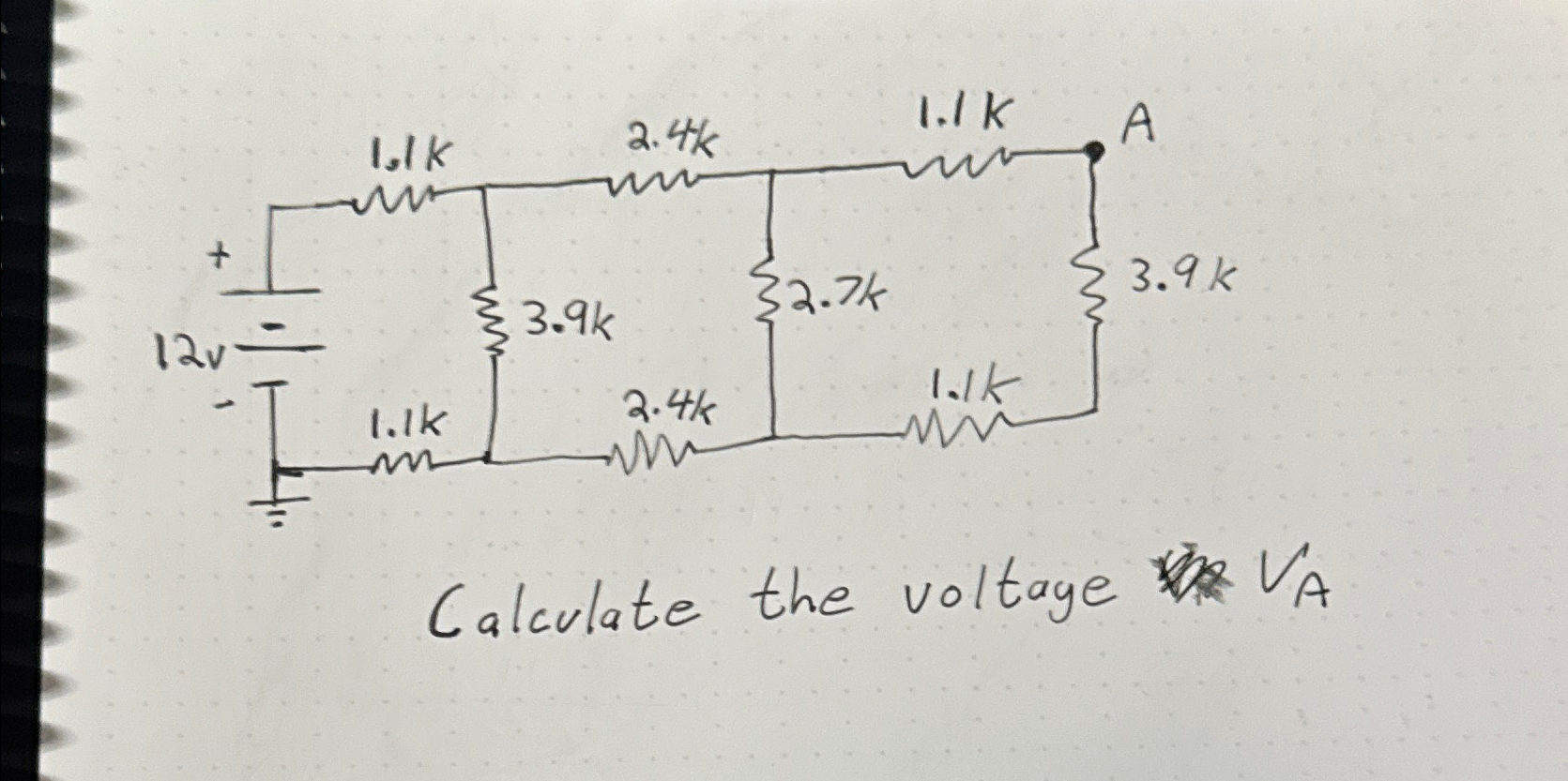 Solved Calculate the voltage VA | Chegg.com