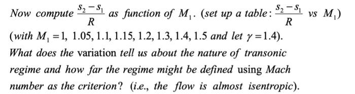 Solved Now compute Rs2−s1 as function of M1. (set up a | Chegg.com