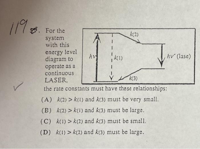 Solved 119. For the k(2) on. For the system with this 1 | Chegg.com