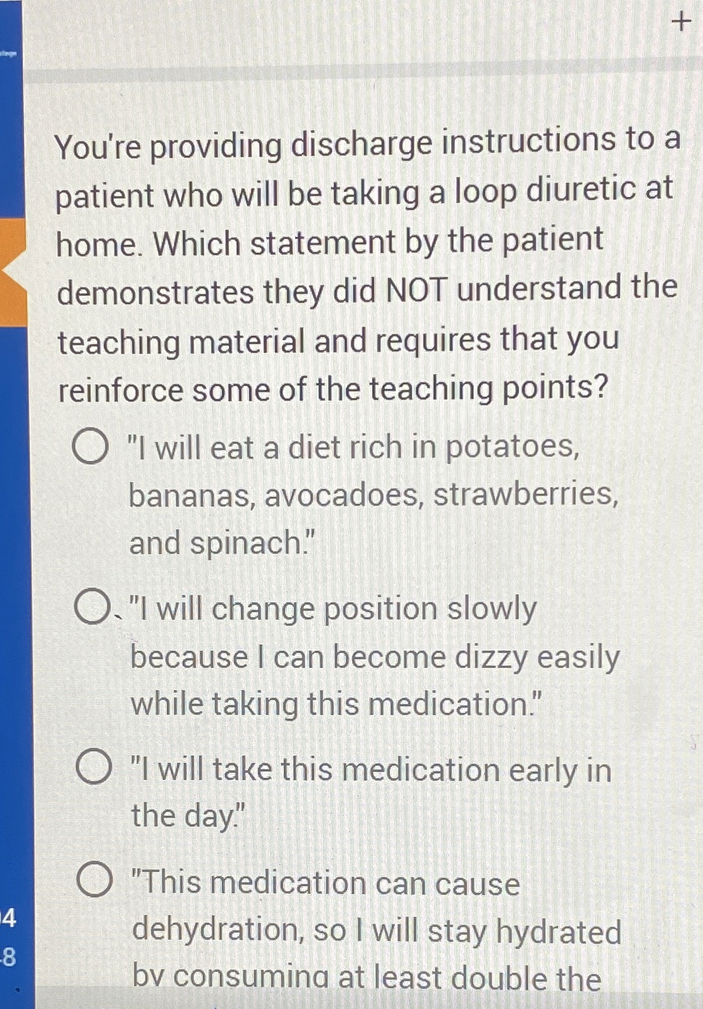 Solved You're providing discharge instructions to a patient | Chegg.com