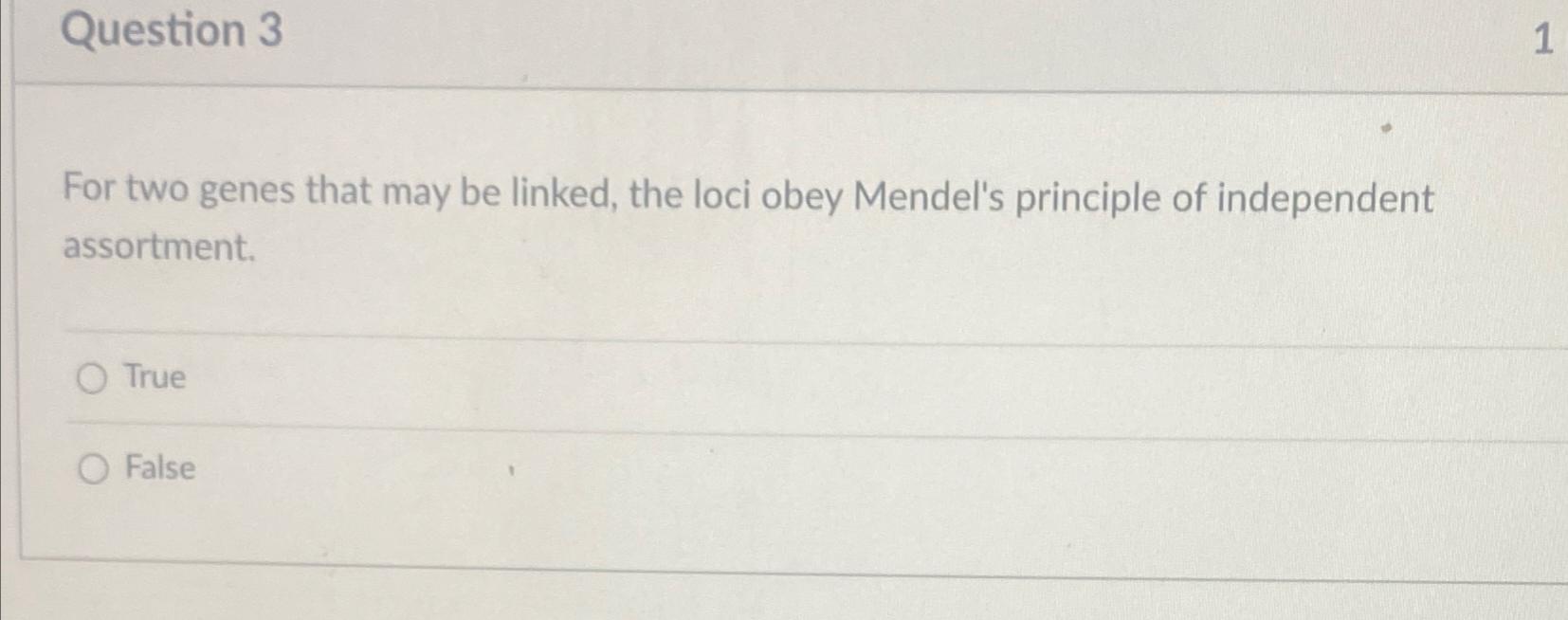 Solved Question 3For two genes that may be linked, the loci | Chegg.com