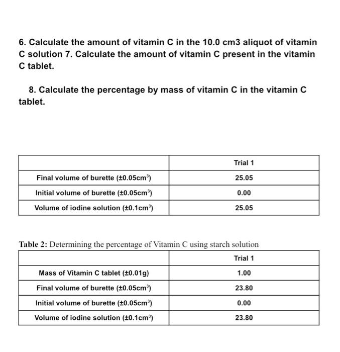 Solved PROCEDURE: (a) To standardize the iodine solution. | Chegg.com