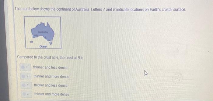 Solved The map below shows the continent of Australia | Chegg.com