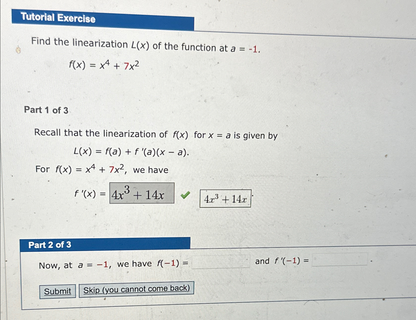 Solved Tutorial Exercisefind The Linearization Lx ﻿of The 