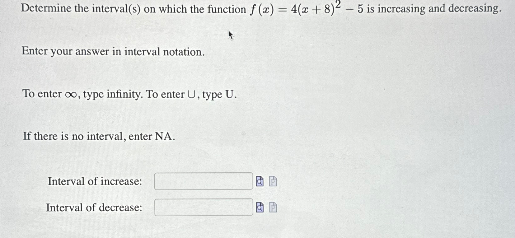 Solved Determine the interval(s) ﻿on which the function | Chegg.com