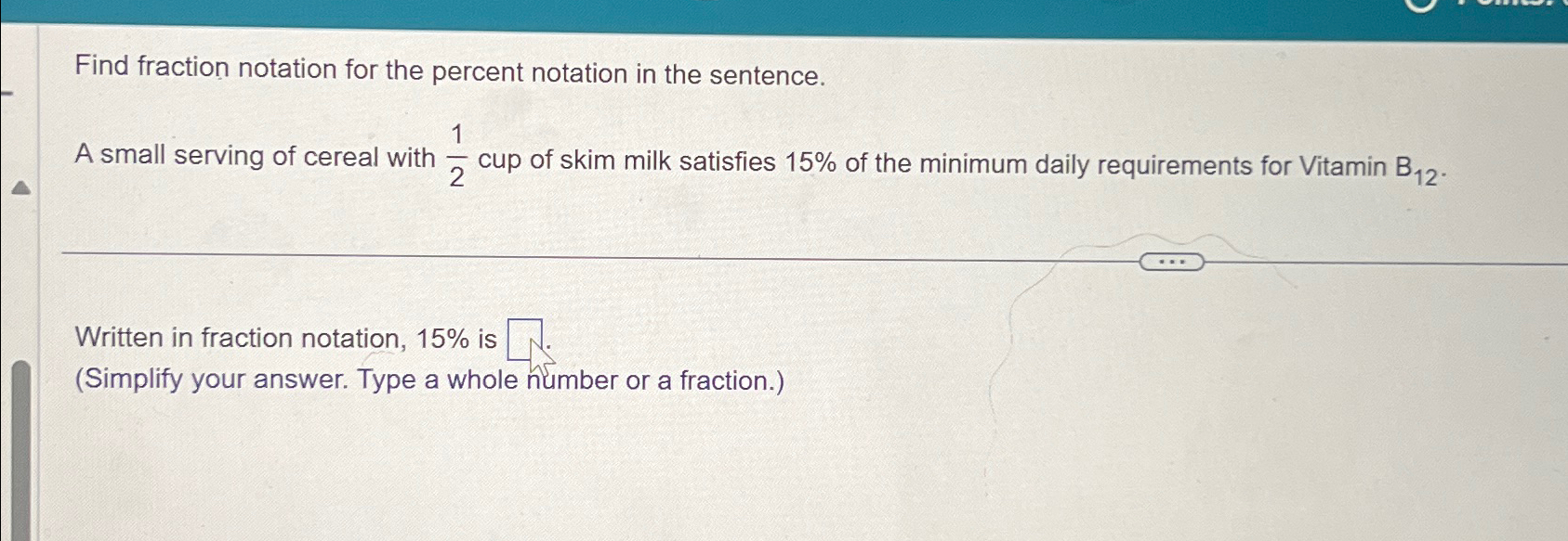 Solved Find fraction notation for the percent notation in | Chegg.com