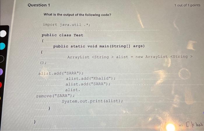 Solved What Is The Output Of The Following Code Import