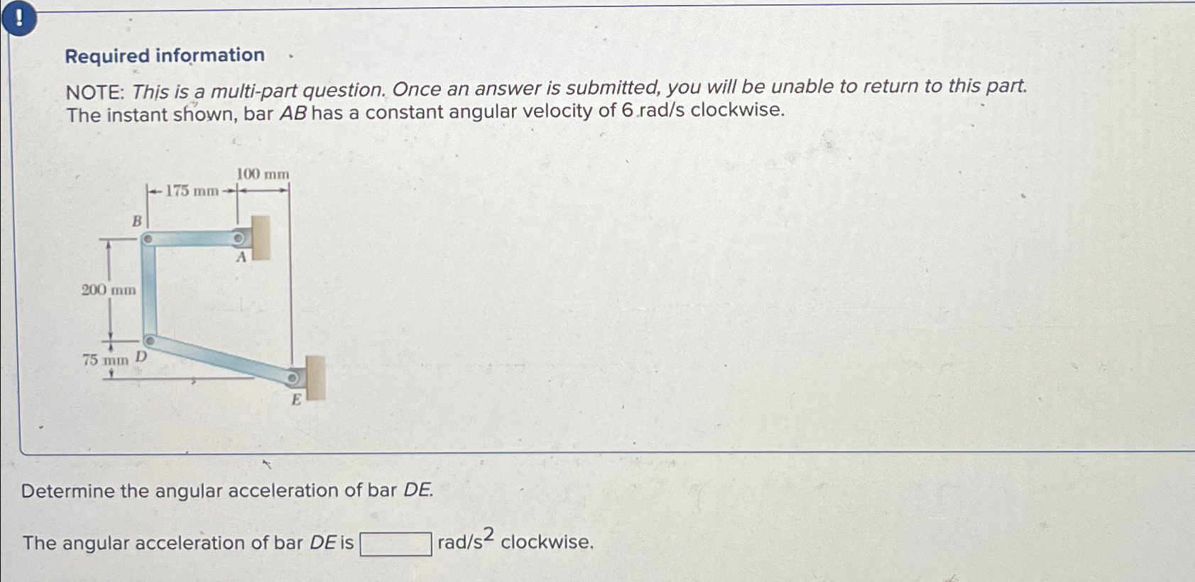 Solved !Required informationNOTE: This is a multi-part | Chegg.com