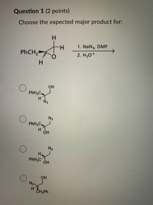 Solved Question 1 (2 points) Choose the expected major | Chegg.com