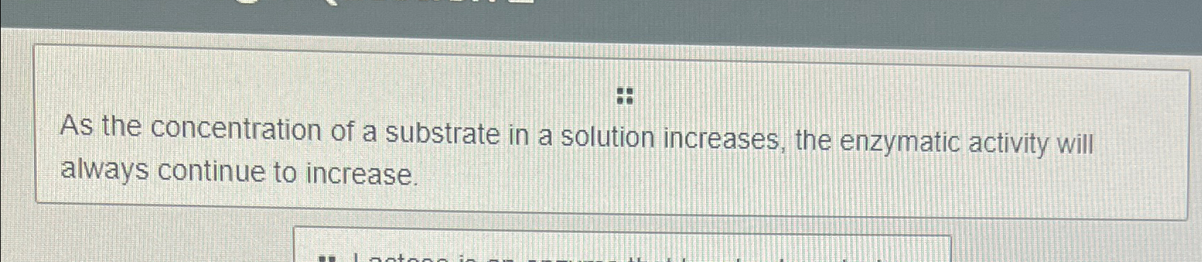 Solved As the concentration of a substrate in a solution | Chegg.com