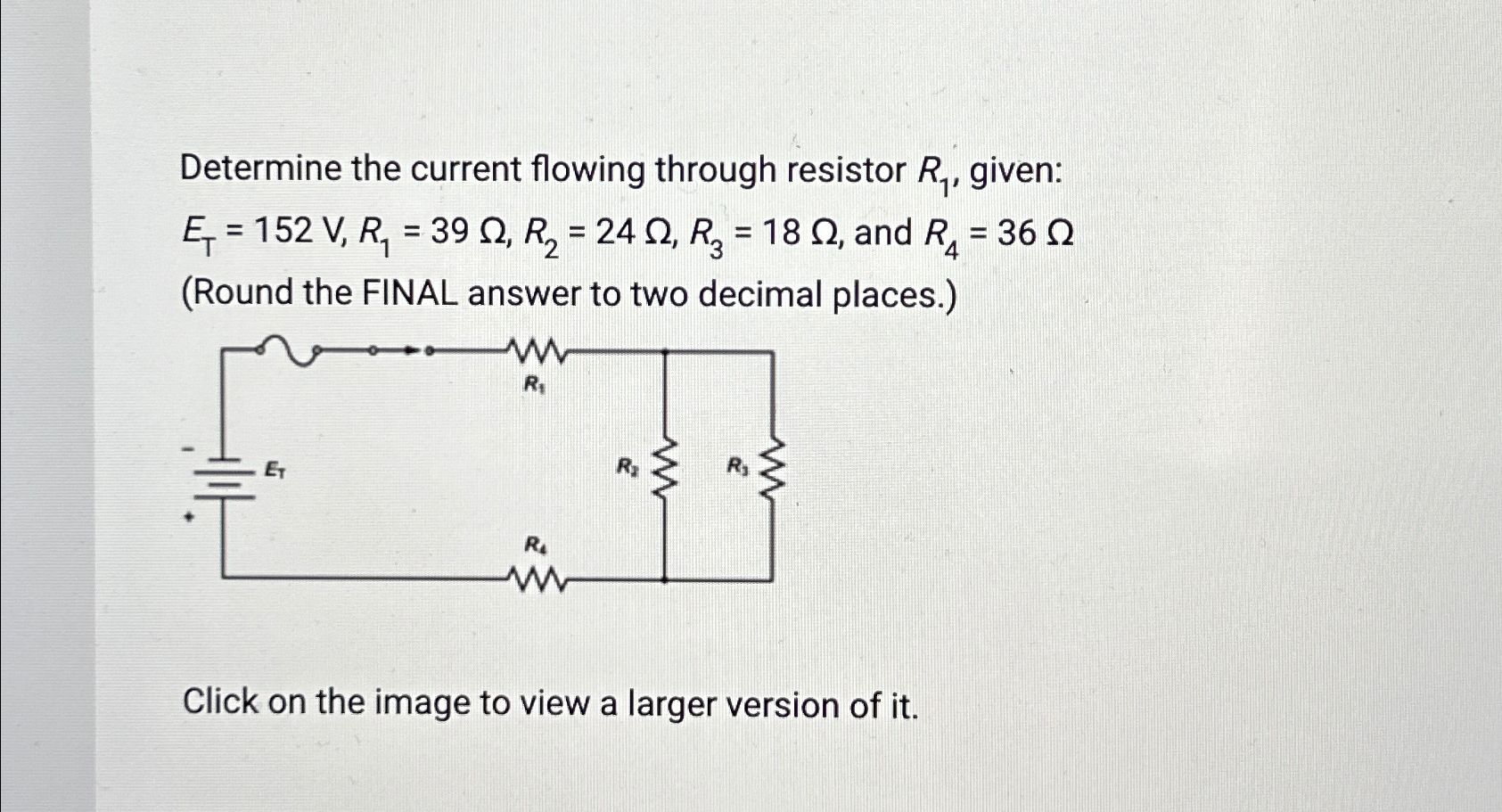 Solved Determine the current flowing through resistor R1, | Chegg.com