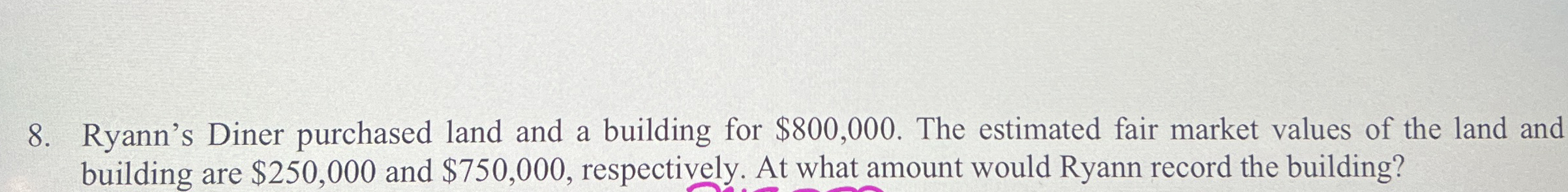 Solved Ryann's Diner purchased land and a building for | Chegg.com