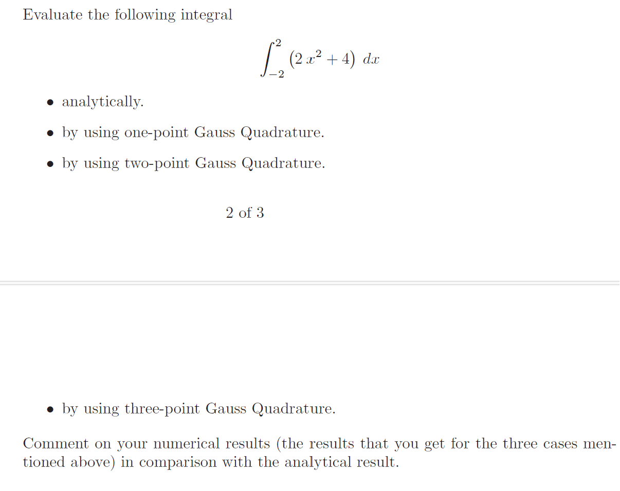 Evaluate the following | Chegg.com