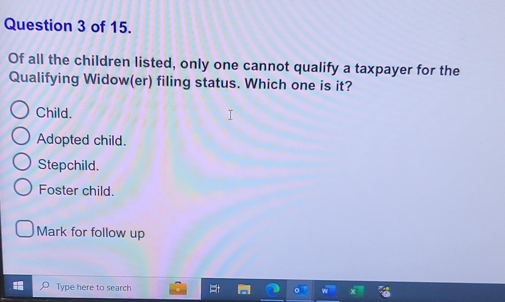 Solved Of all the children listed, only one cannot qualify a | Chegg.com