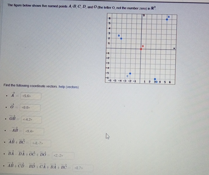 Solved The figure below shows five named points A,B,C,D, | Chegg.com