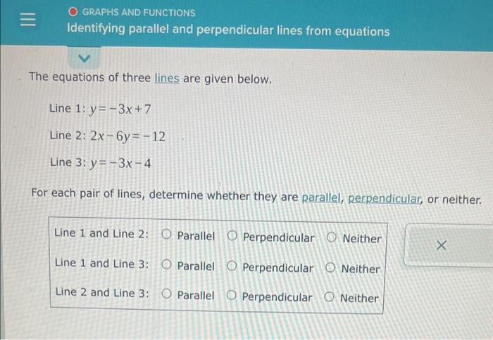 Solved The equations of three lines are given below. Line 1: | Chegg.com
