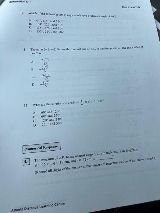 Solved Lse the following information to answer numerical | Chegg.com