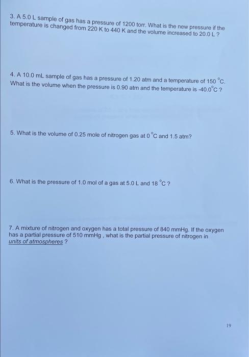 Solved Exercise 11 Gas Laws Name Lab day / time Ideal Gas | Chegg.com