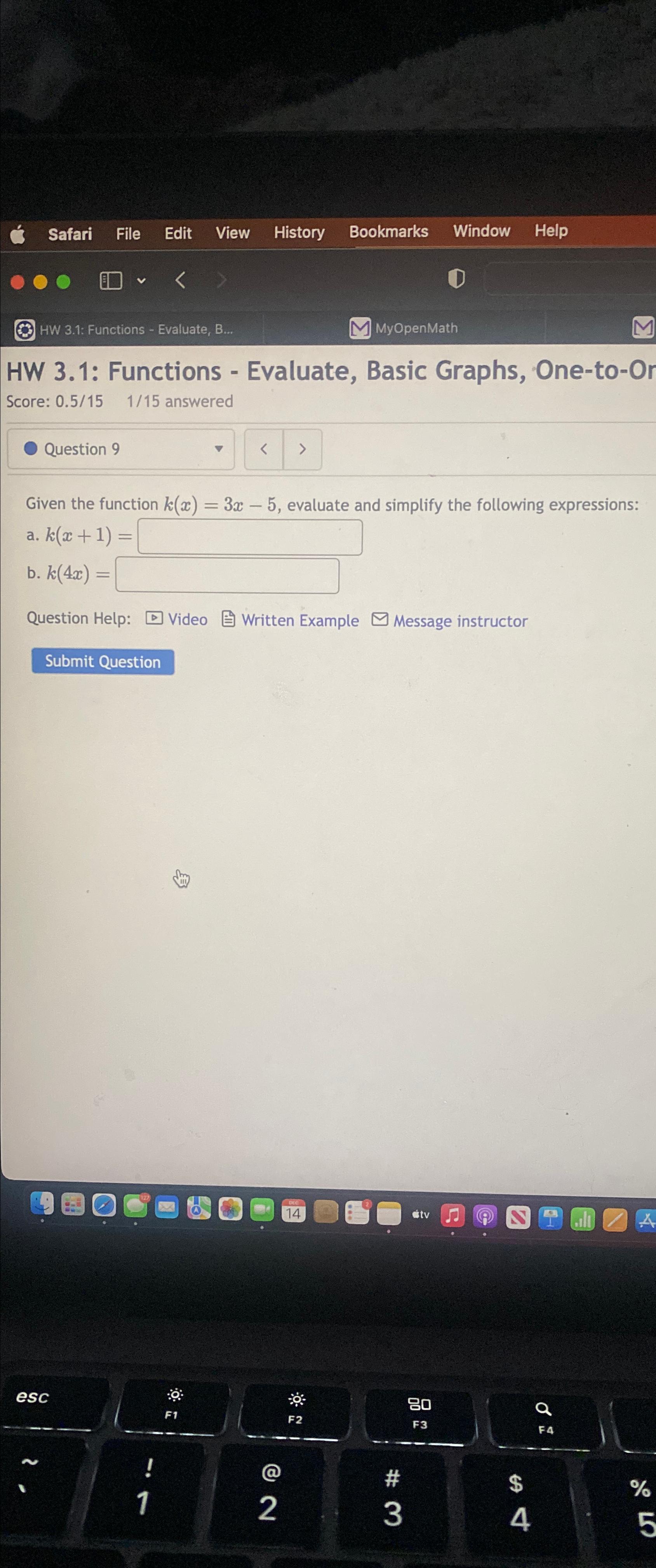Solved HW 3.1: Functions - ﻿Evaluate, Basic Graphs, | Chegg.com