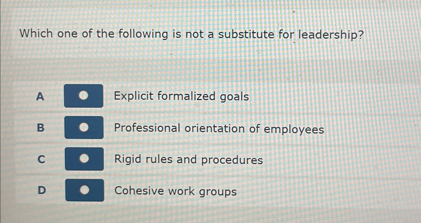 Solved Which one of the following is not a substitute for | Chegg.com