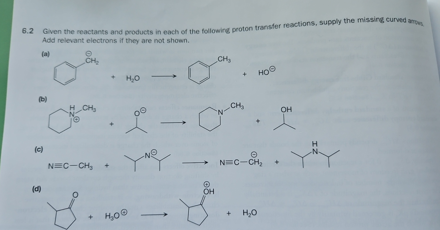 Solved 6.2 ﻿Given the reactants and products in each of the | Chegg.com