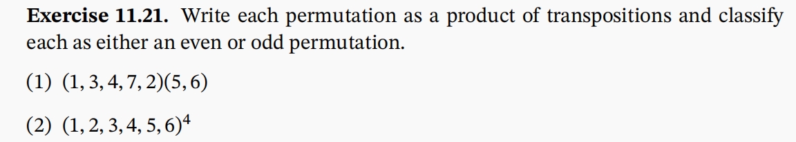 Write each permutation as ﻿a product of | Chegg.com