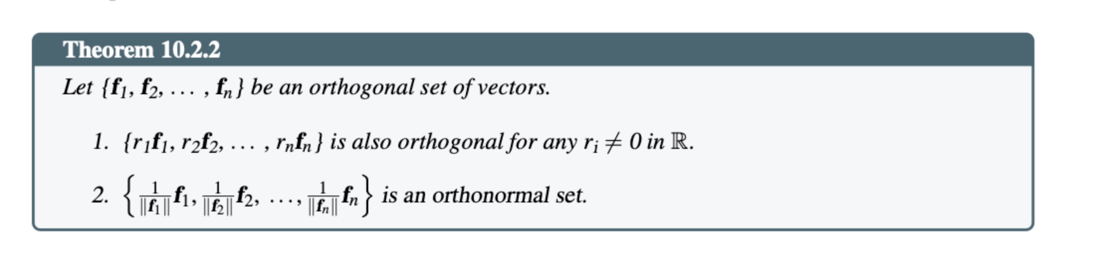 Solved PROVE : Theorem 10.2.2Let {f1,f2,dots,fn} ﻿be an | Chegg.com