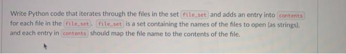 Solved Write Python Code That Iterates Through The Files In 6428