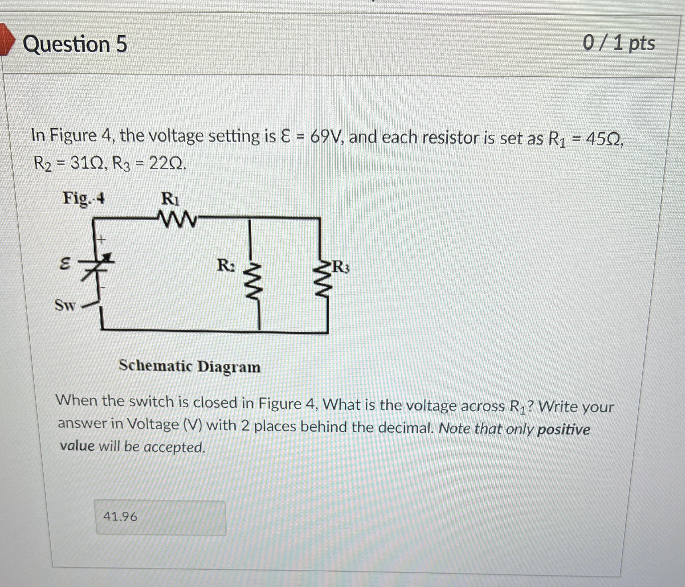 Solved Question 501 ﻿ptsIn Figure 4, ﻿the voltage setting is | Chegg.com