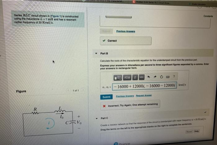 Solved C C Constant Series RIO Circuit shown in (Figure 1) | Chegg.com