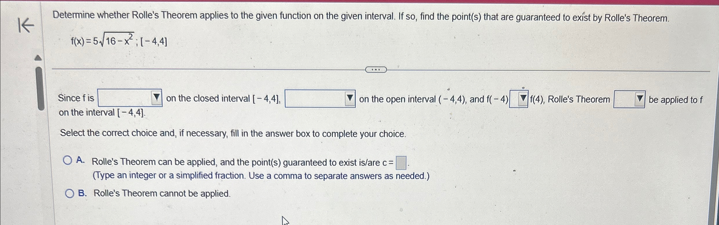 Solved Determine whether Rolle's Theorem applies to the | Chegg.com