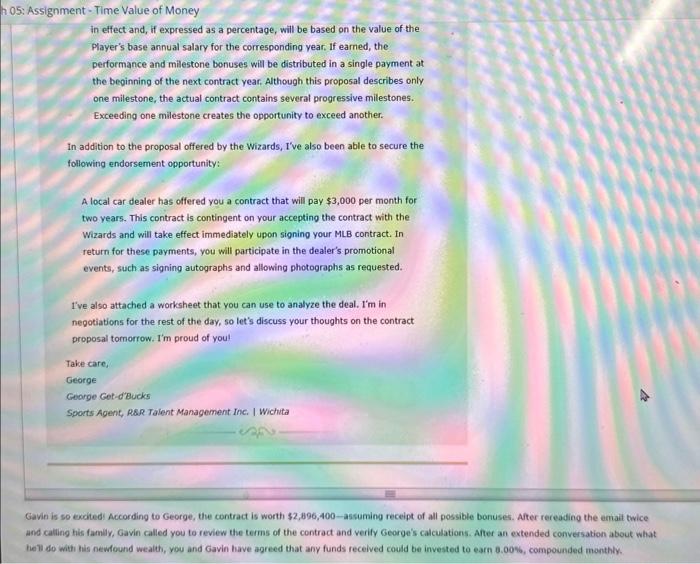 Gavin Goldenarm's Contract Evaluation Worksheetin | Chegg.com