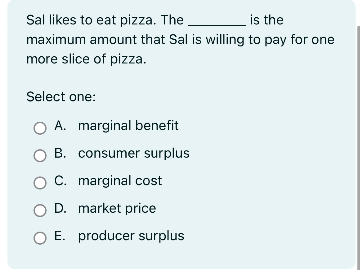 Solved Sal likes to eat pizza. The is the maximum amount | Chegg.com