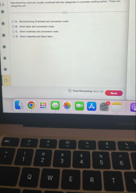 Solved Manufacturing costs are usually combined info two | Chegg.com