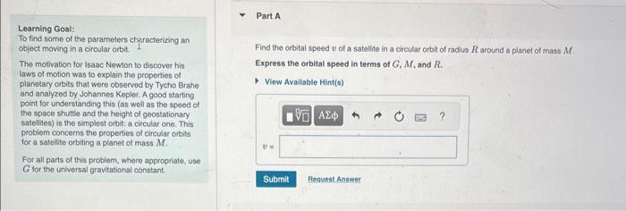 Solved Learning Goal: To find some of the parameters | Chegg.com