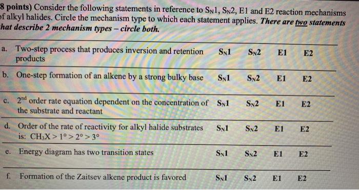 Solved 8 points) Consider the following statements in | Chegg.com