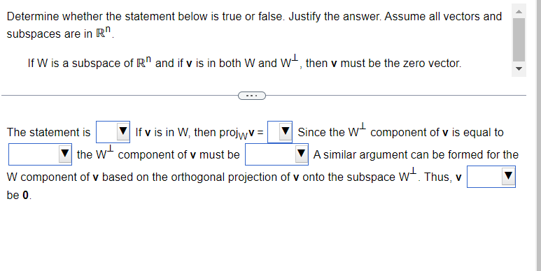 Solved Determine whether the statement below is true or | Chegg.com