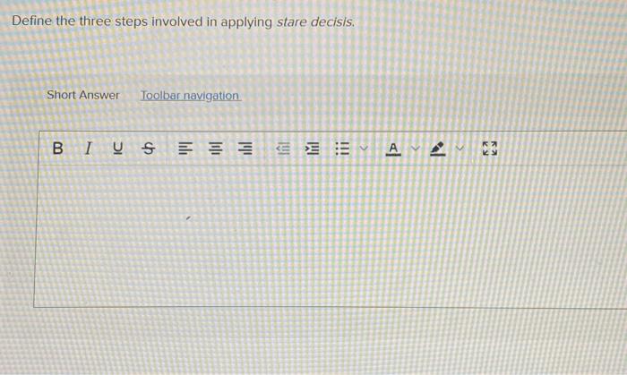 Solved Define the three steps involved in applying stare | Chegg.com
