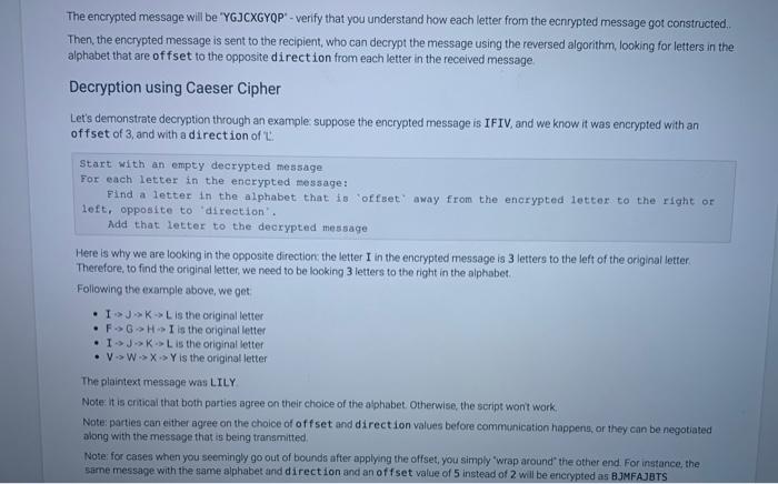 Solved 4.21 LAB: Caesar Cipher Introduction This lab is | Chegg.com