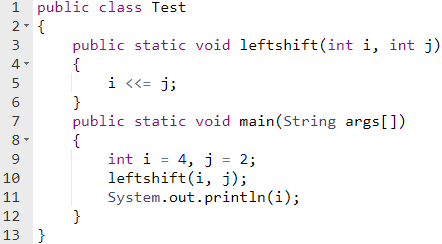 public class Test \{ public static void leftshift(int | Chegg.com