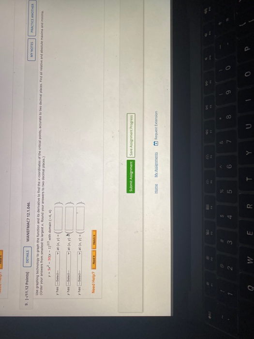 Solved 9. [-/11.12 Points) DETAILS WANEFMAC7 12.1.046. MY | Chegg.com Solved 9. [-/11.12 Points) DETAILS WANEFMAC7 12.1.046. MY | Chegg.com
