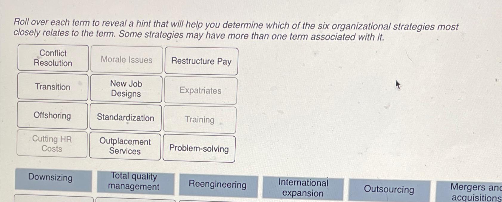 Solved Roll over each term to reveal a hint that will help | Chegg.com