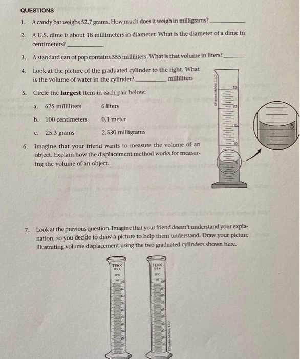 Solved B. Mass Measurements 1. 2. Turn the electronic | Chegg.com