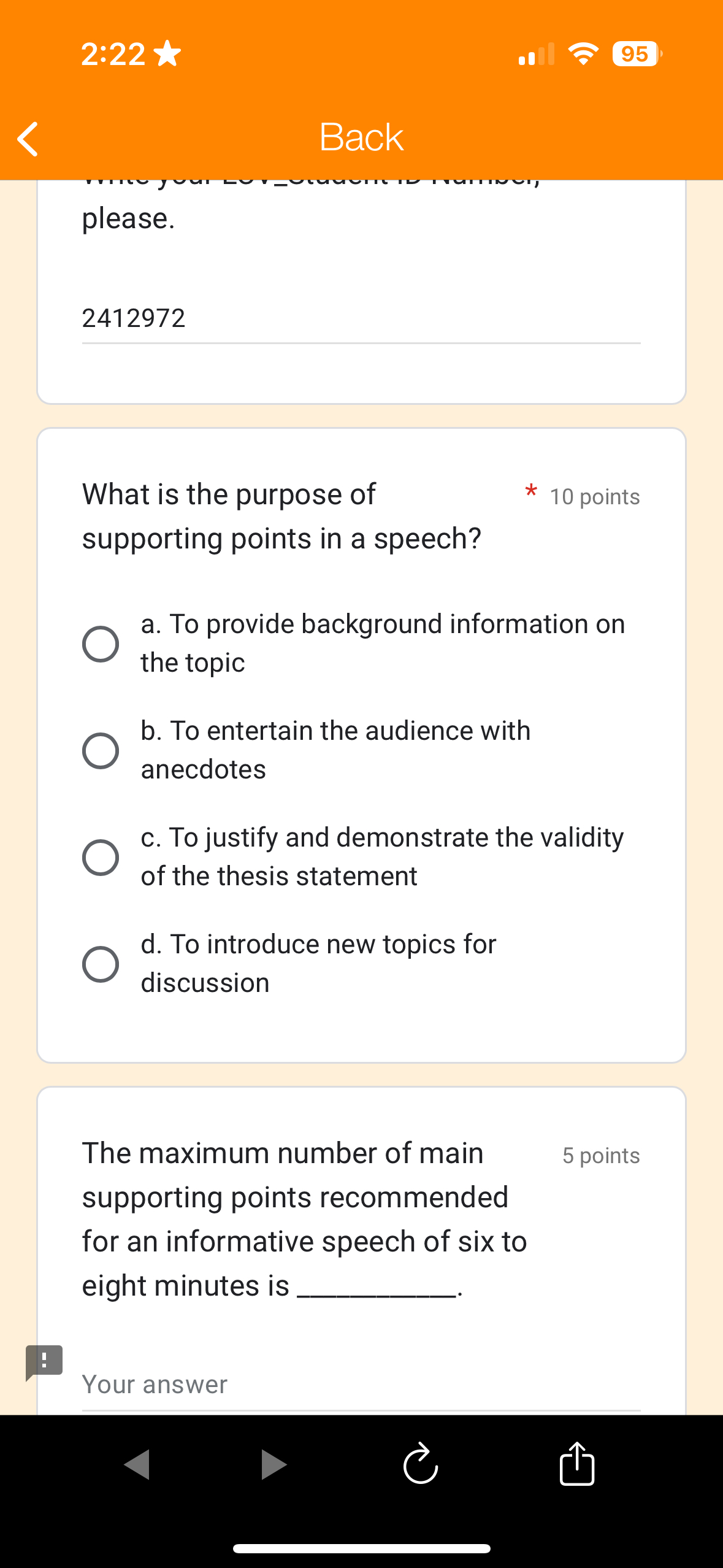 Solved 2:22Backplease.2412972What is the purpose of10 | Chegg.com