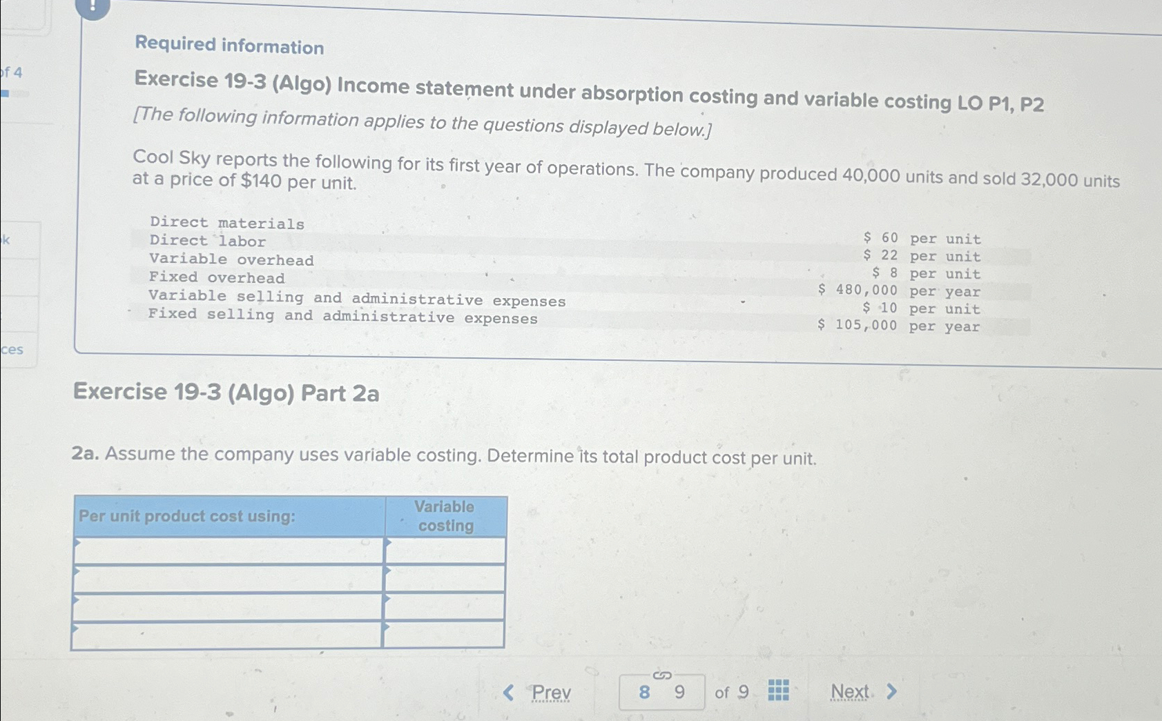 Solved Required informationExercise 19-3 (Algo) ﻿Income | Chegg.com